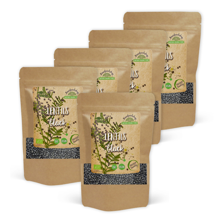 Linser Sorte ØKO 500g x 5 pakker | Rawfoodshop